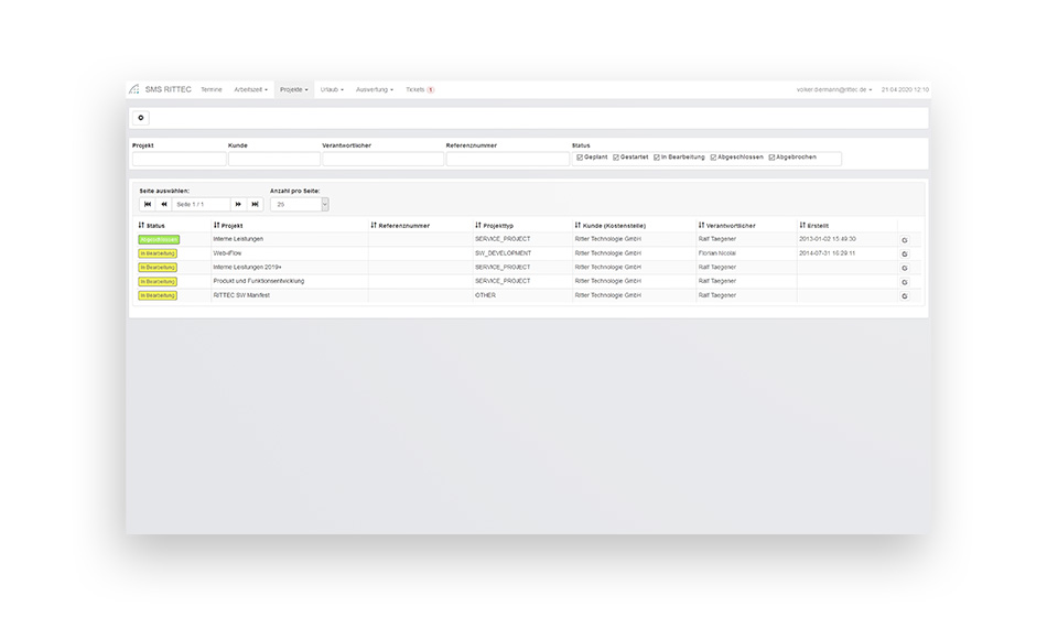 SMS – Service Management System - RITTER Technologie
