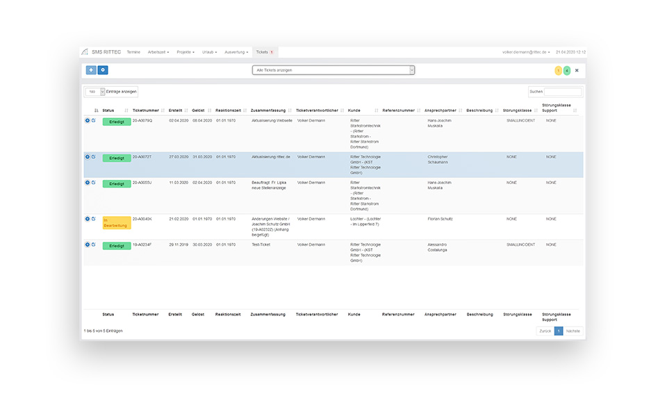 SMS – Service Management System - RITTER Technologie